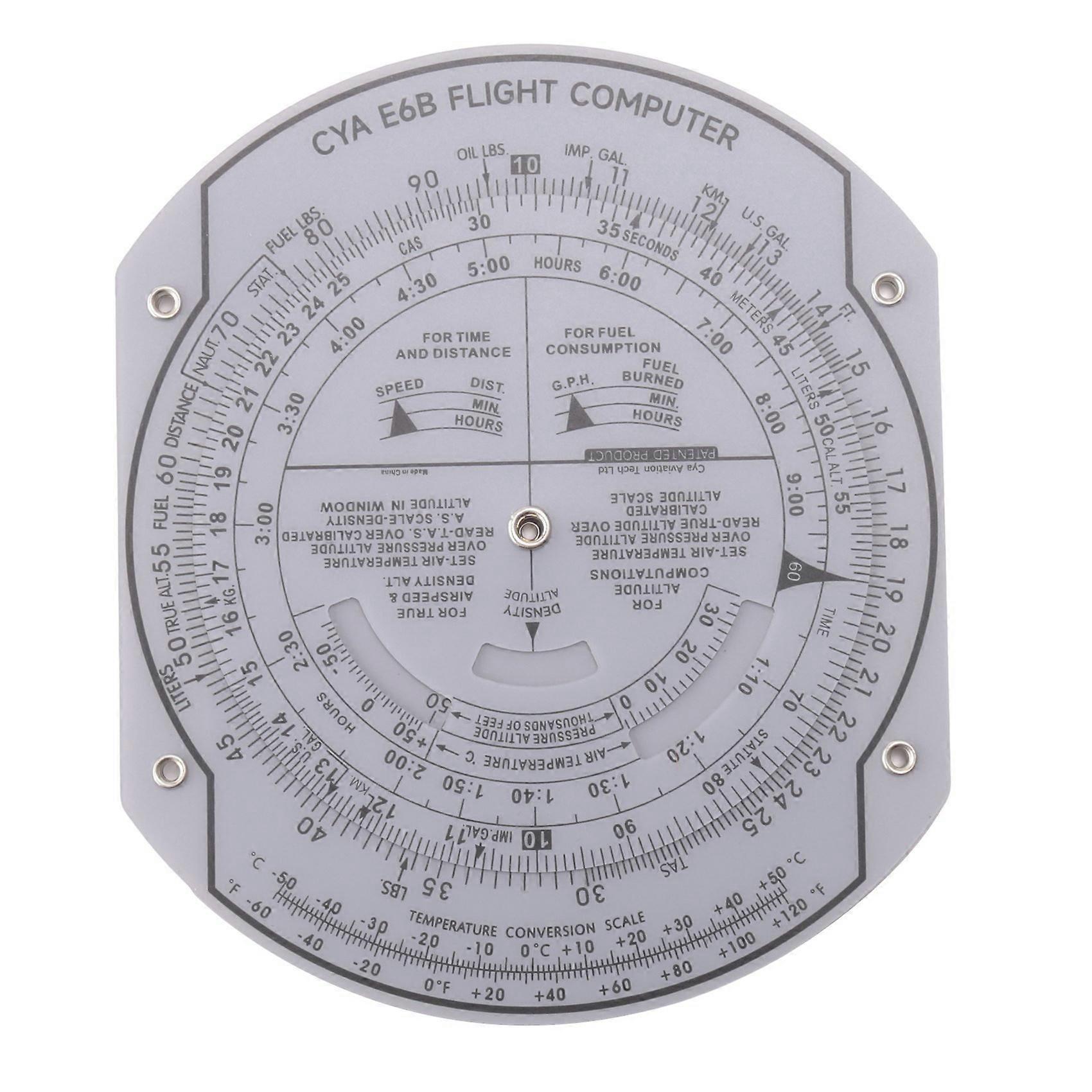 E6B Plastic Flight Computer, Patented Aviation Pilot Flight Computer ...