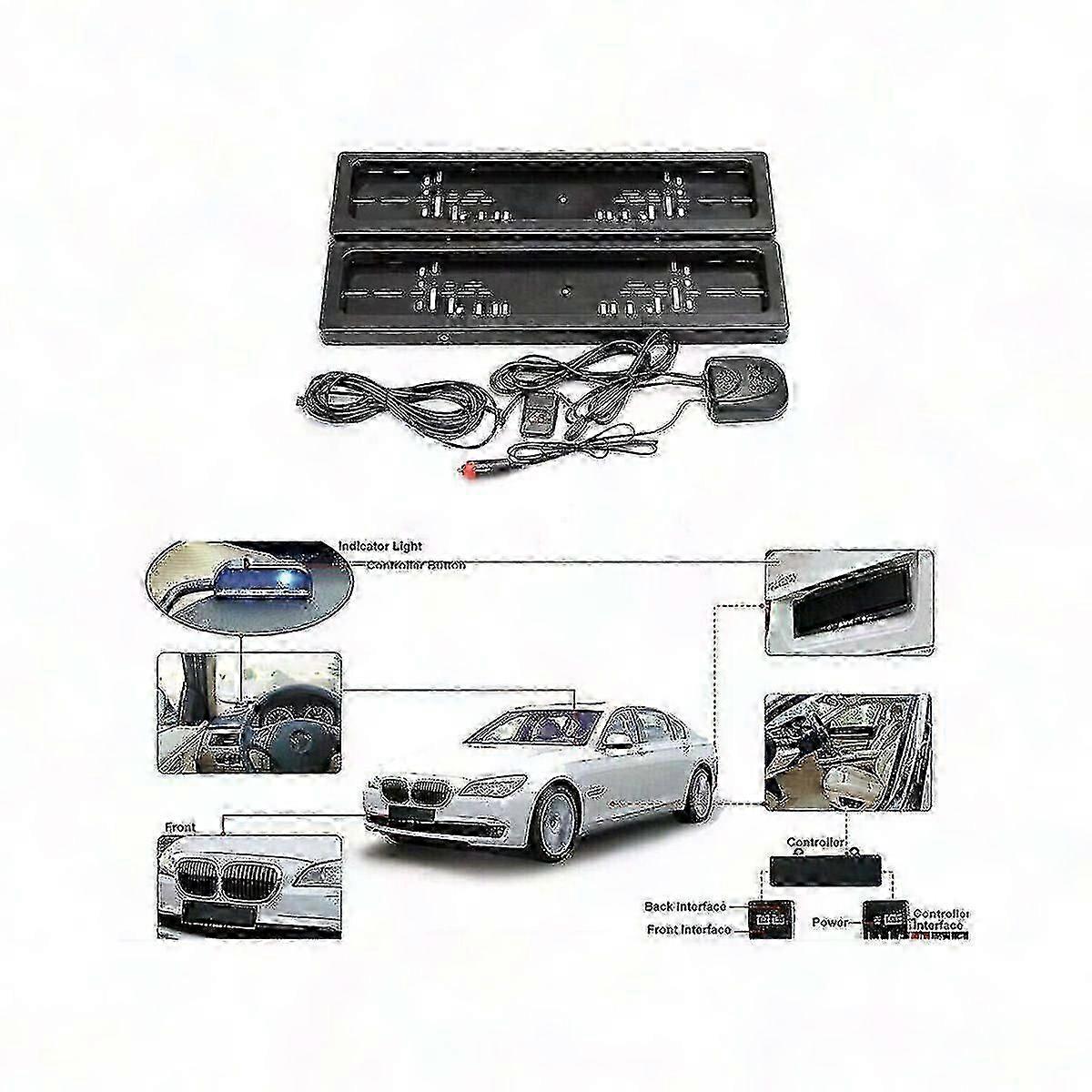EU Car License Plate Roller Shutter Cover Remote Hide Number Plate ...