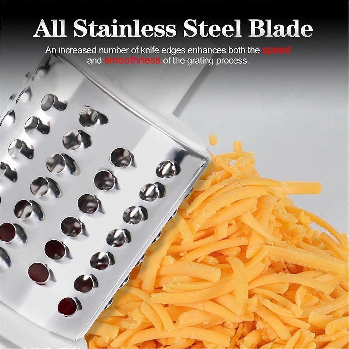 Rotary Cheese Grater Shredder, Speed Kitchen Manual Round Mandolin ...
