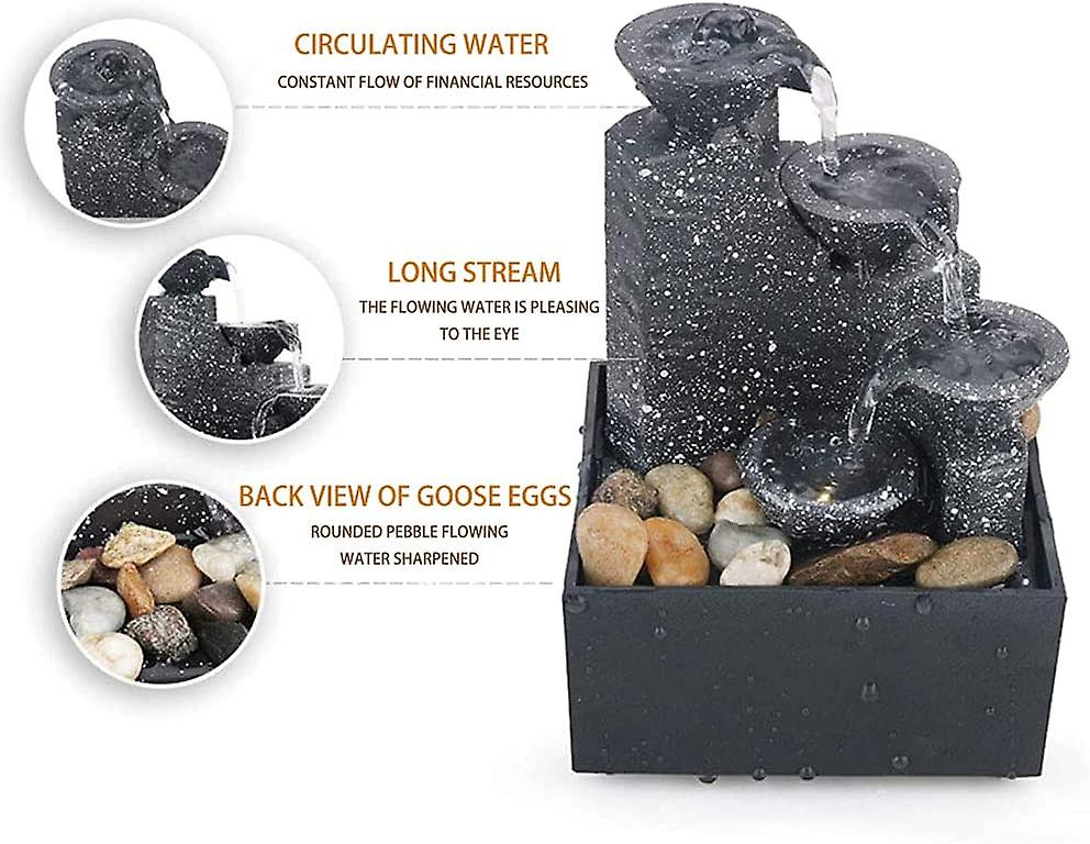Indoor Waterfall Fountain Meditation Water Fountain Small Waterfall ...