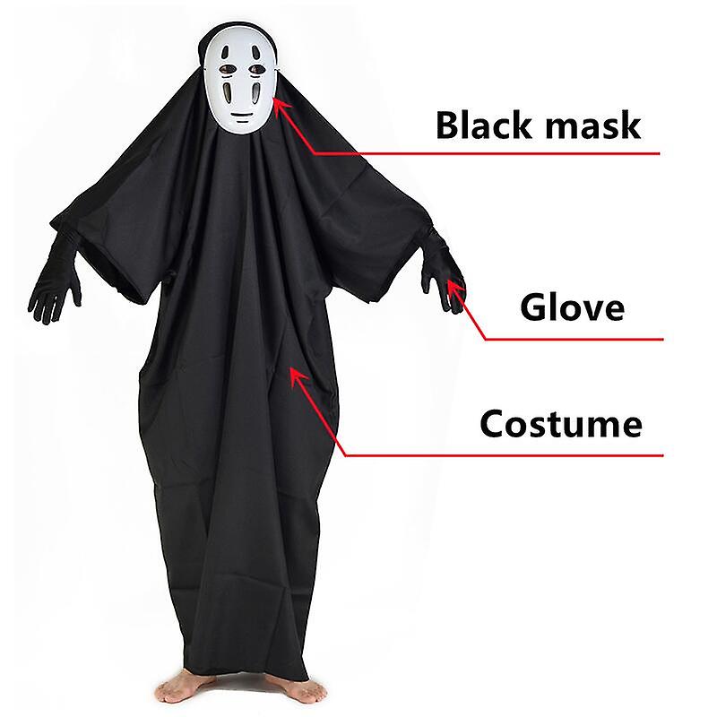 No Face Man Costume Spirited Away Cosplay Costumes Mask Anime Miyazaki ...
