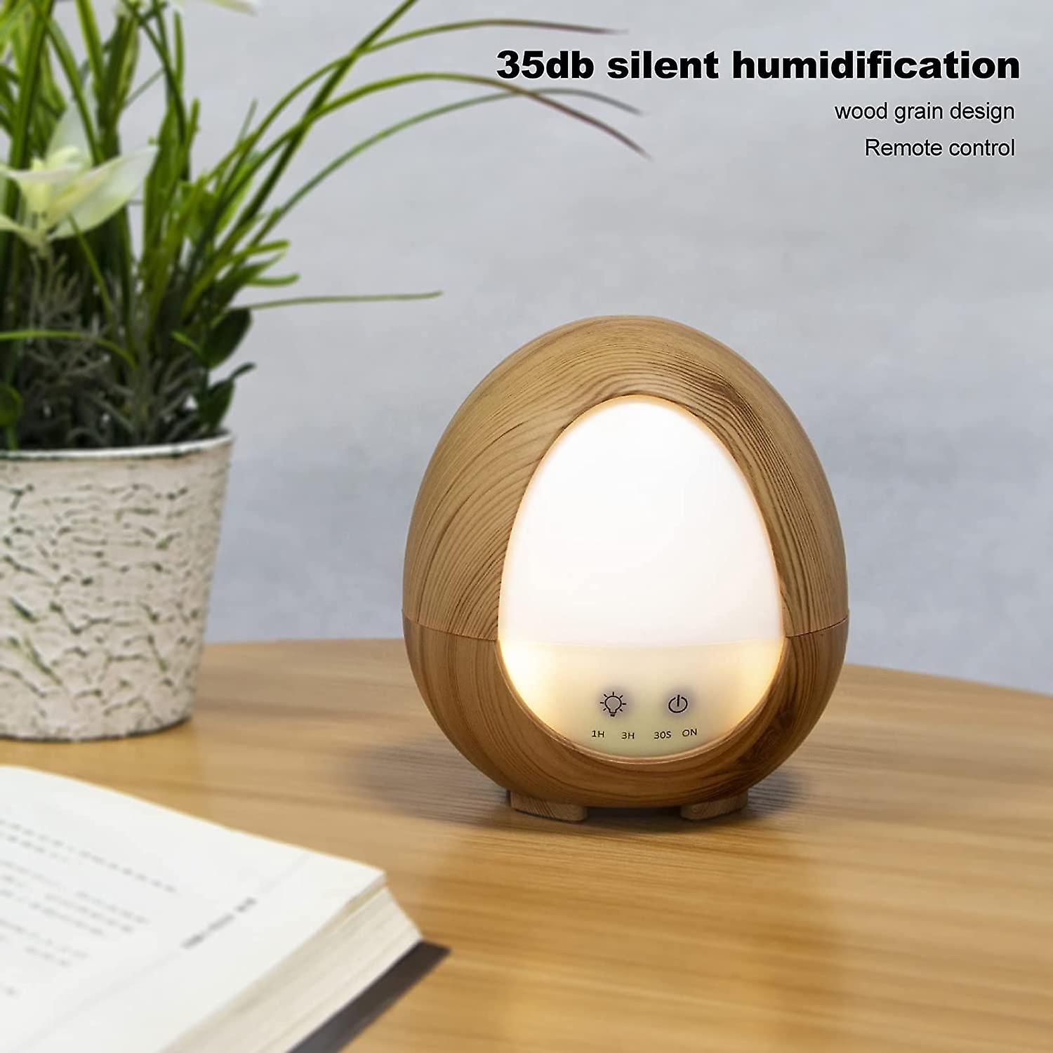 Aromatherapy Humidifier, 200ML Wooden Desktop Humidifier with Remote ...