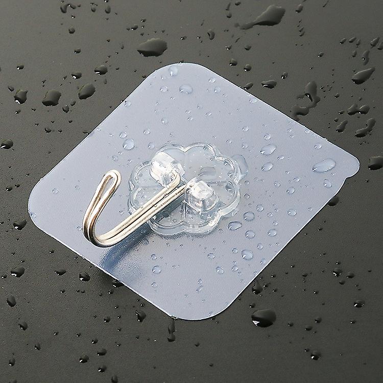 10 Pieces Adhesive Hook Set, Waterproof Transparent Adhesive Hooks for ...