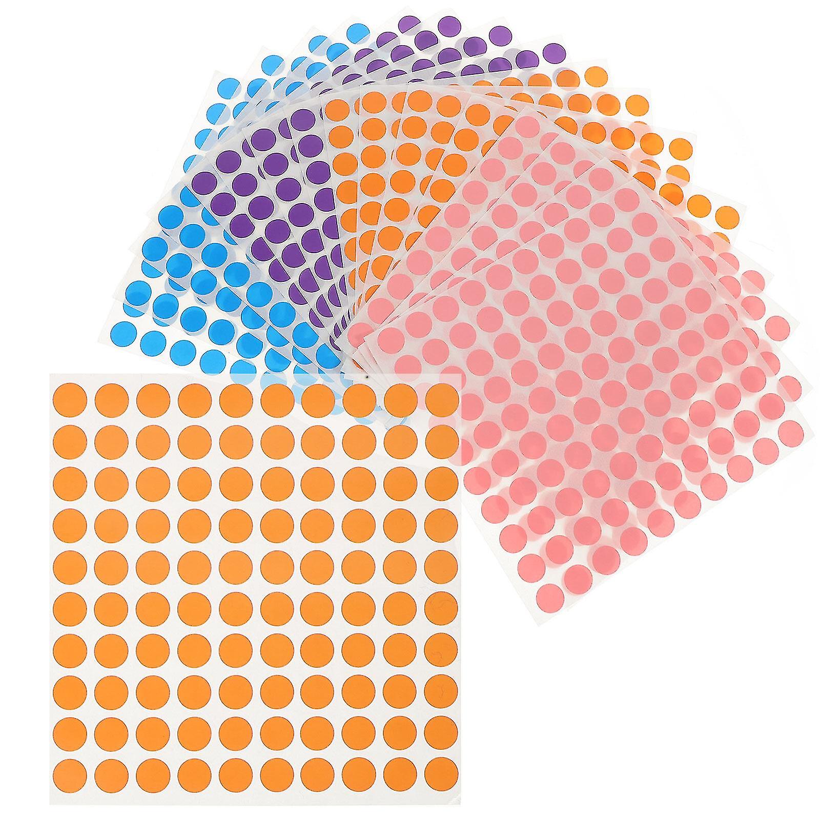 16 Pcs White Stickers Dot Stickers Colors Dot Stickers White Round ...