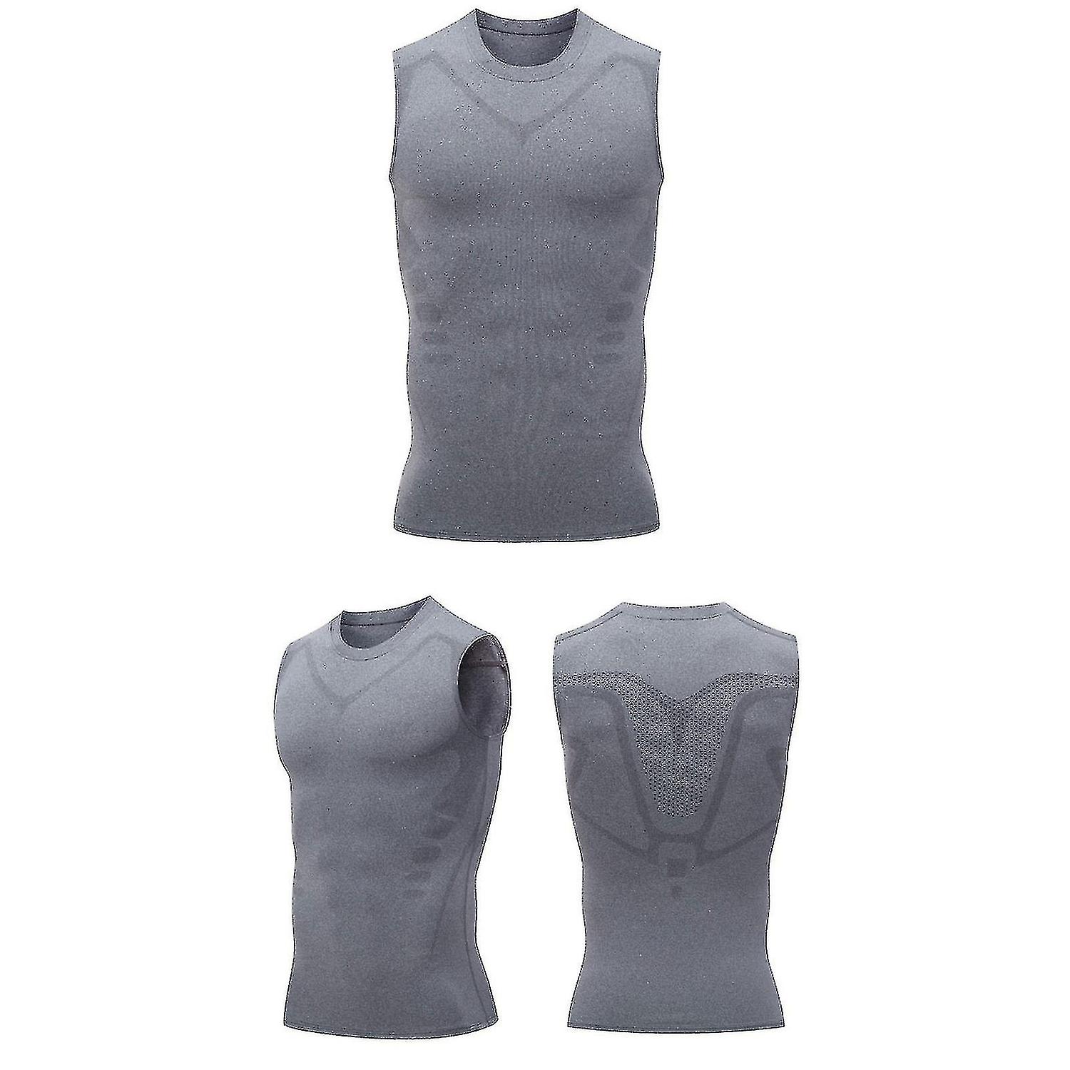 Guys Men's Chest Gynecomastia Compression Top,ionic Shaping Vest ...