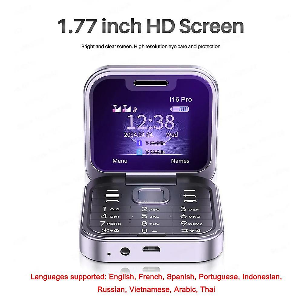 2024 New Mini Flip Mobile Phone 2 SIM Cards Small Display Foldable Cell ...
