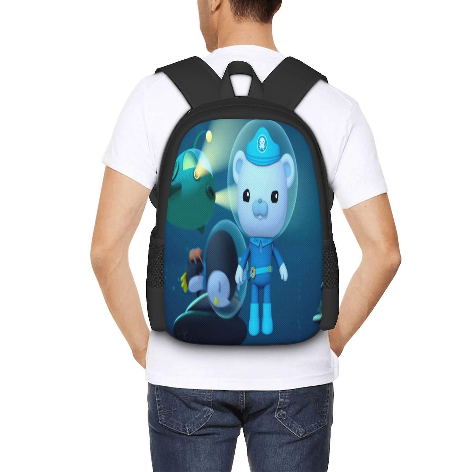 The Octonauts Cartoon Backpack Large Capacity Laptop Bag Lightweight ...