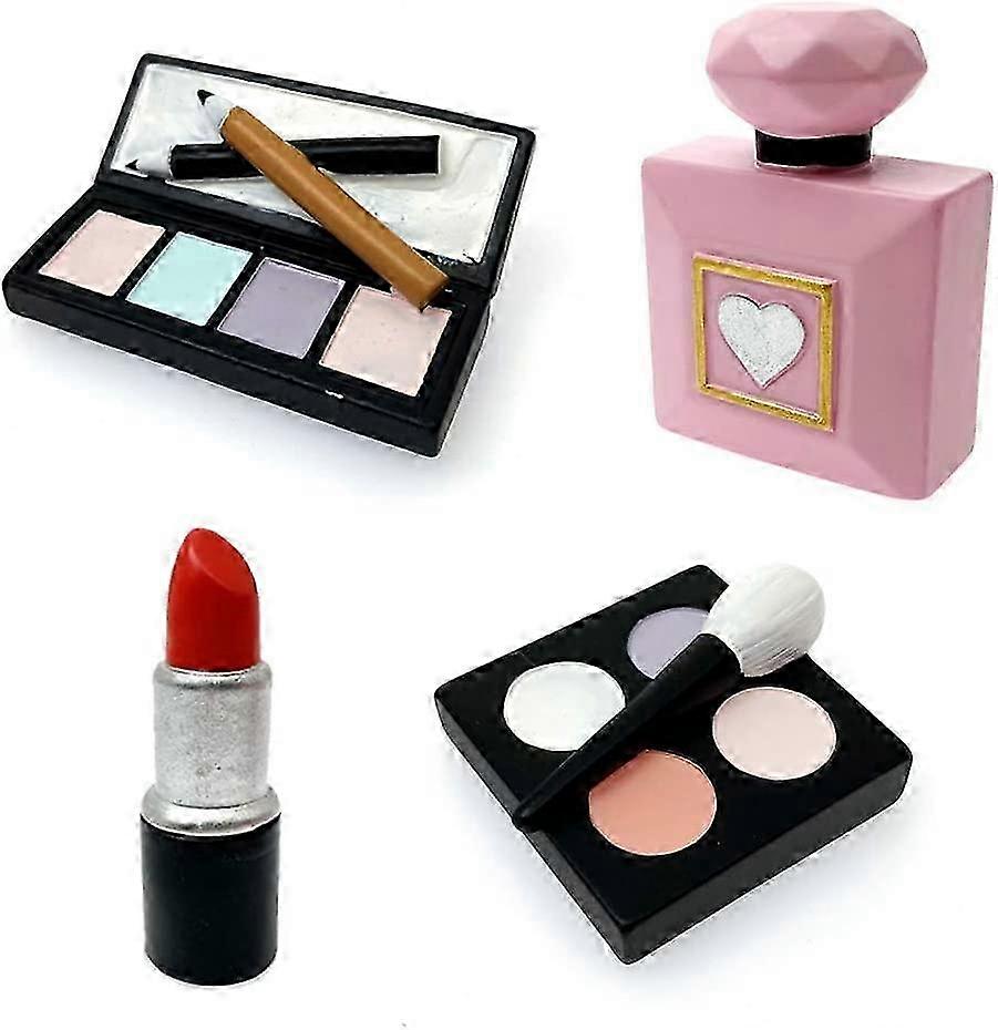 Makeup Cake Topper 4 Pack, Resin S Perfume Bottle B Makeup Cake Rats ...