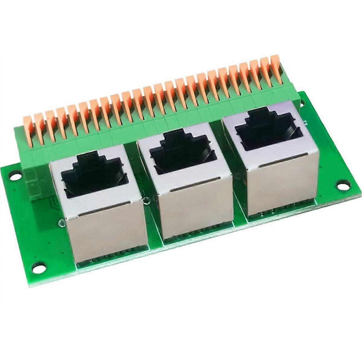RJ45 Female Breakout Board,Solderless RJ45 to 8Pin Quick Spring ...