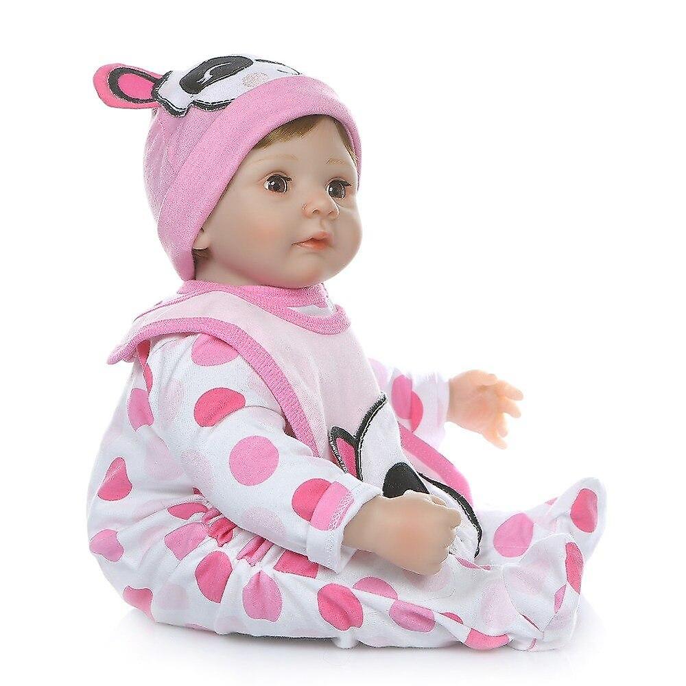 55Cm soft stuffed body 1/4 silicone limbs reborn baby doll eyes blink ...