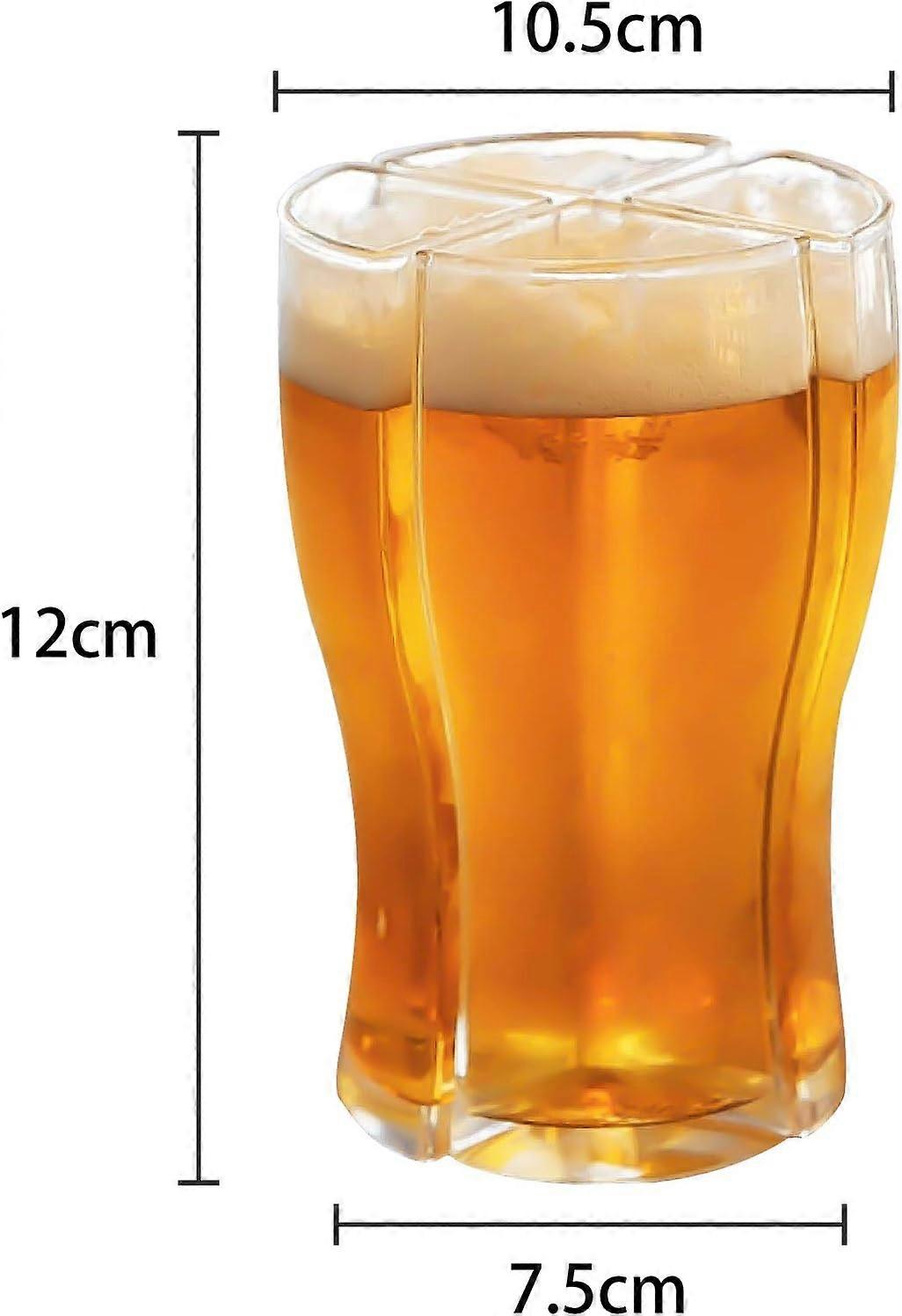 4-in-1 Transparente Bierglas, Acryl Bierglas, Trennbar Bierglser, Super ...