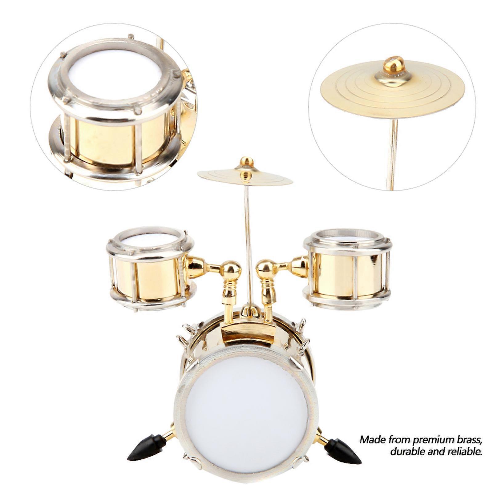 Miniature Musical Instrument Replica Drum Set Ornament Drummer Gift ...
