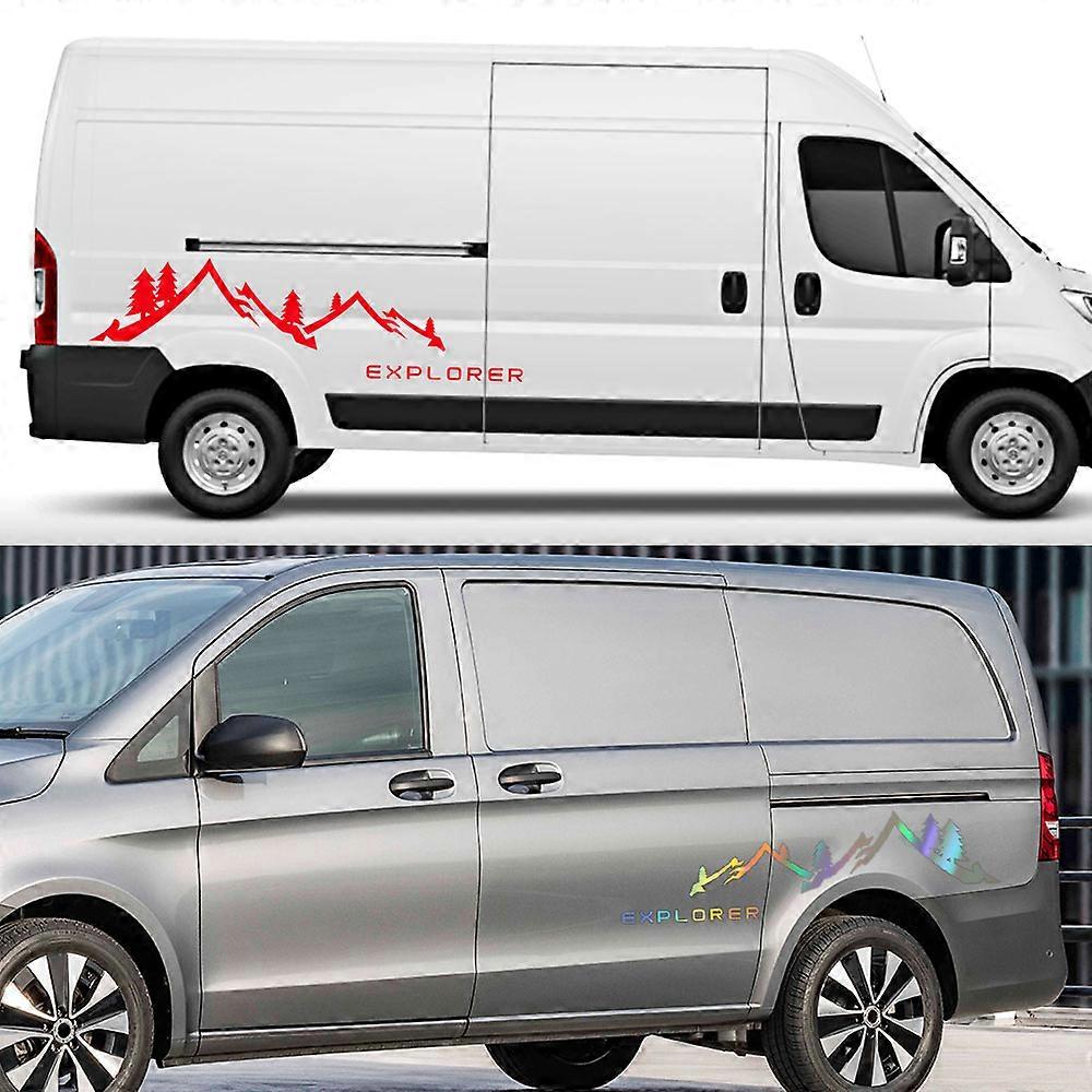 2Pcs Car Stickers For Peugeot Boxer Citroen Jumper Fiat Ducato Mountain ...