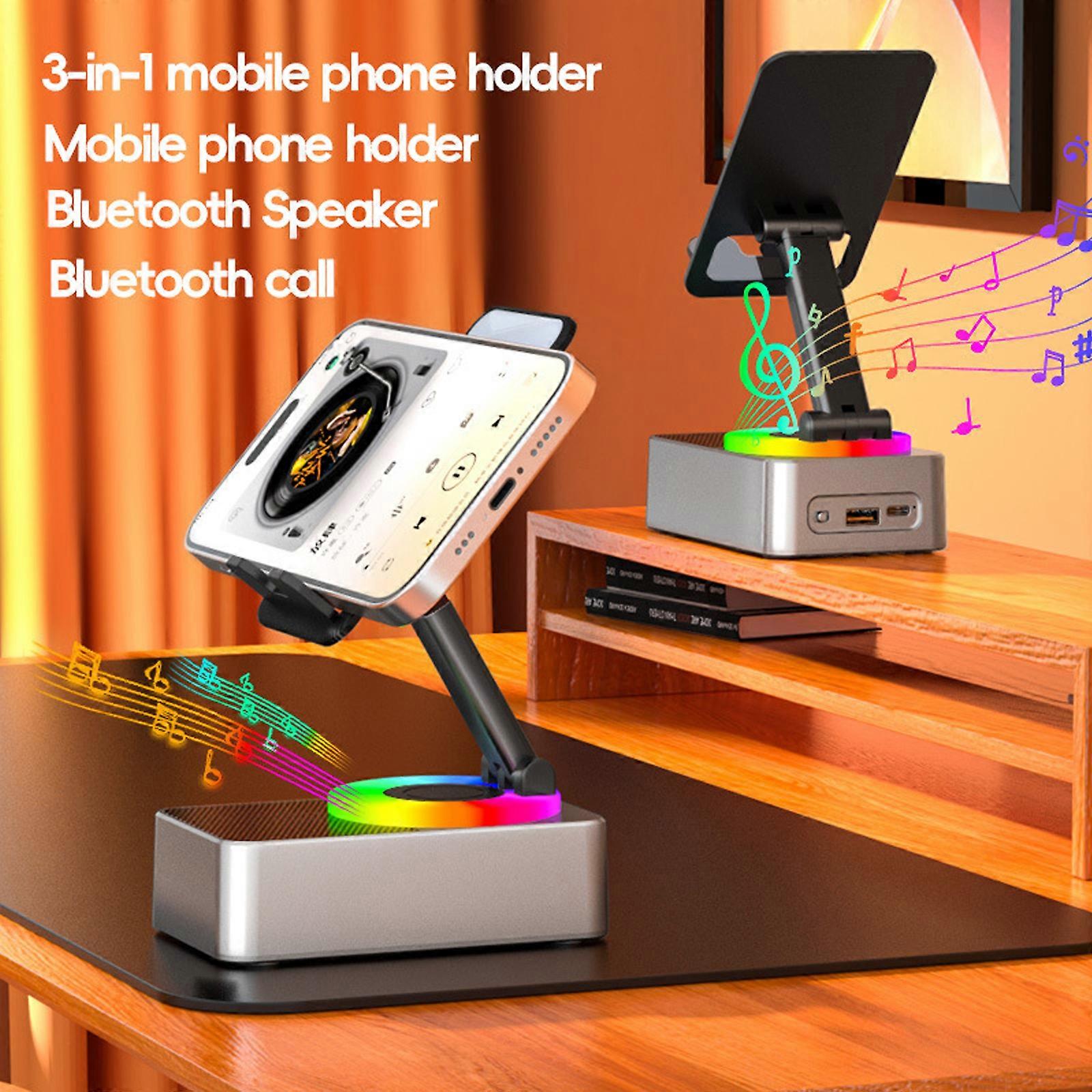 3 in 1 Bluetooth Audio Power Phone Holder,Cell Phone Stand with ...