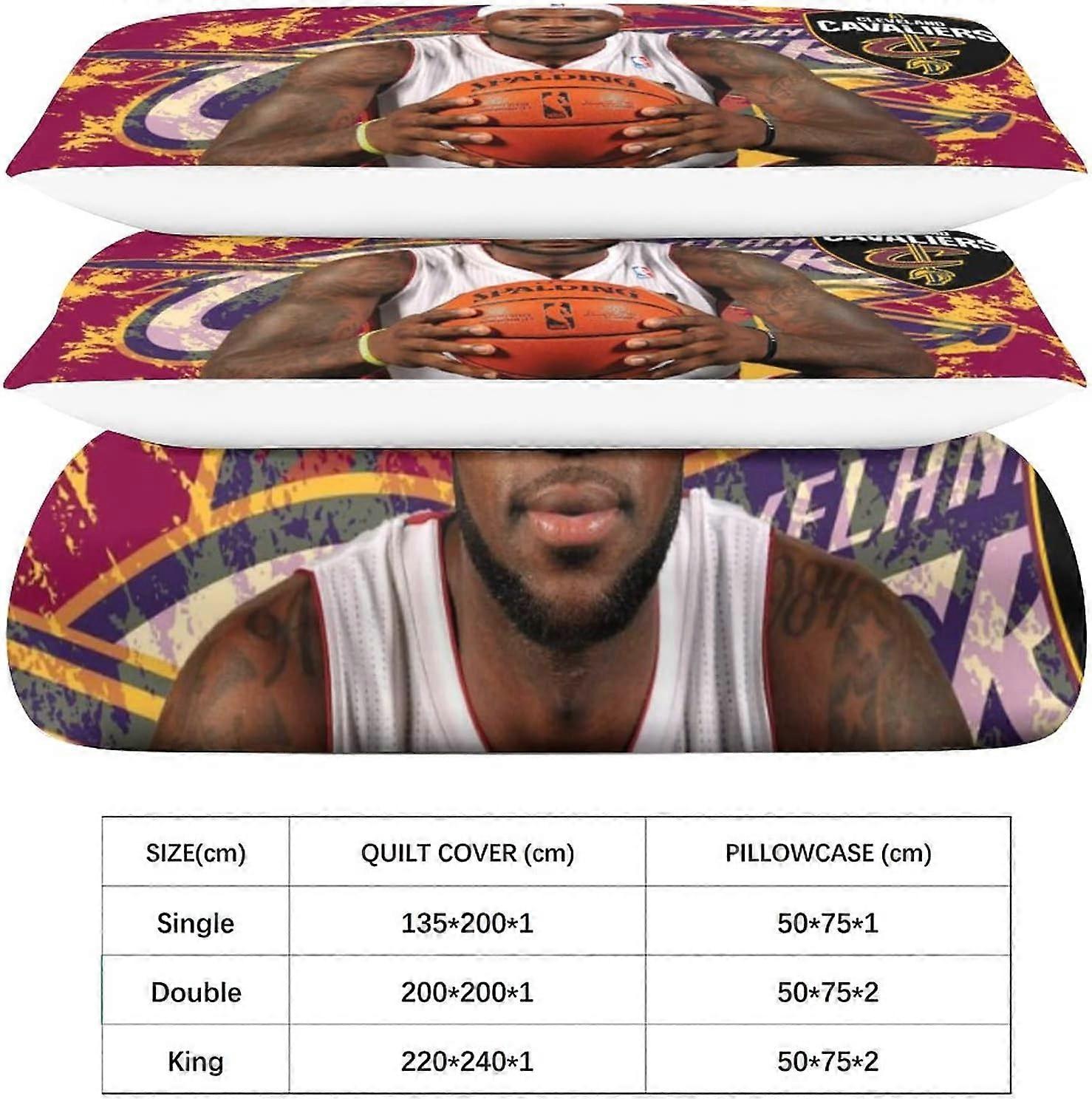 Lebron James Duvet Cover Basketball Pattern Printed Bedding Quilt Cover ...