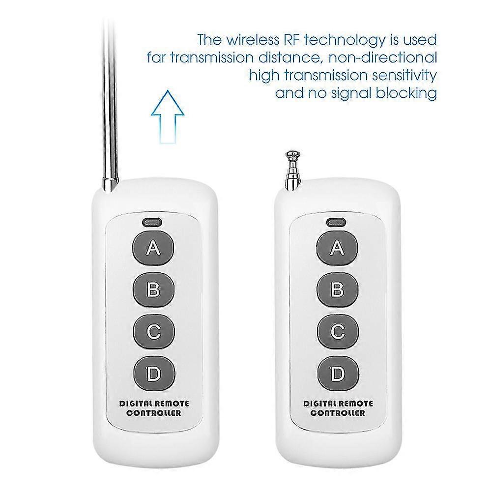 4 Buttons 433MHz 1000m Long Range Wireless Remote Control Switch ...
