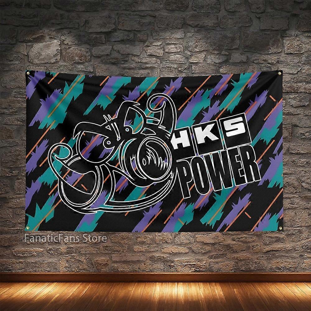 HKS Car Flag Polyester Digital Printing Cars Flagge Banner For ...
