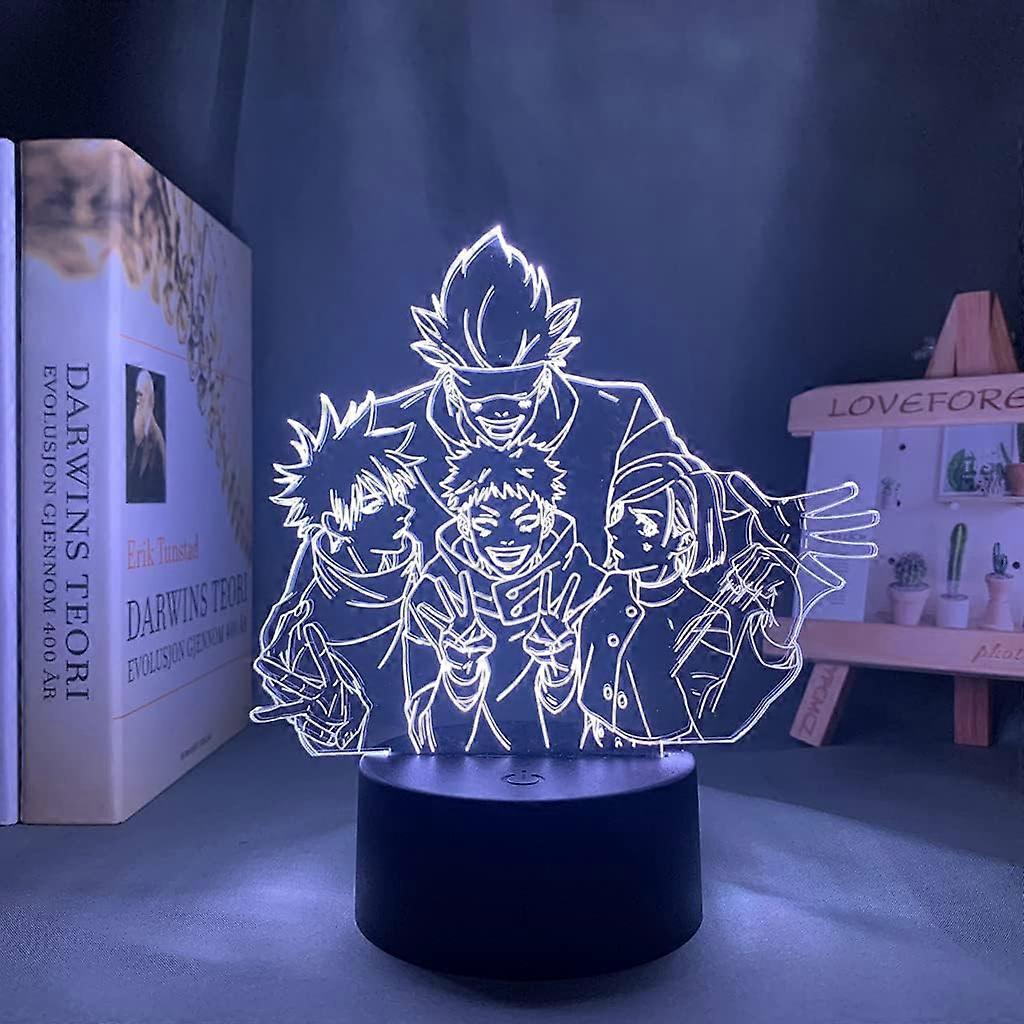 SBSG 3D Illusion Jujutsu Kaisen LED Anime Lamp 16 Colors Change Remote ...