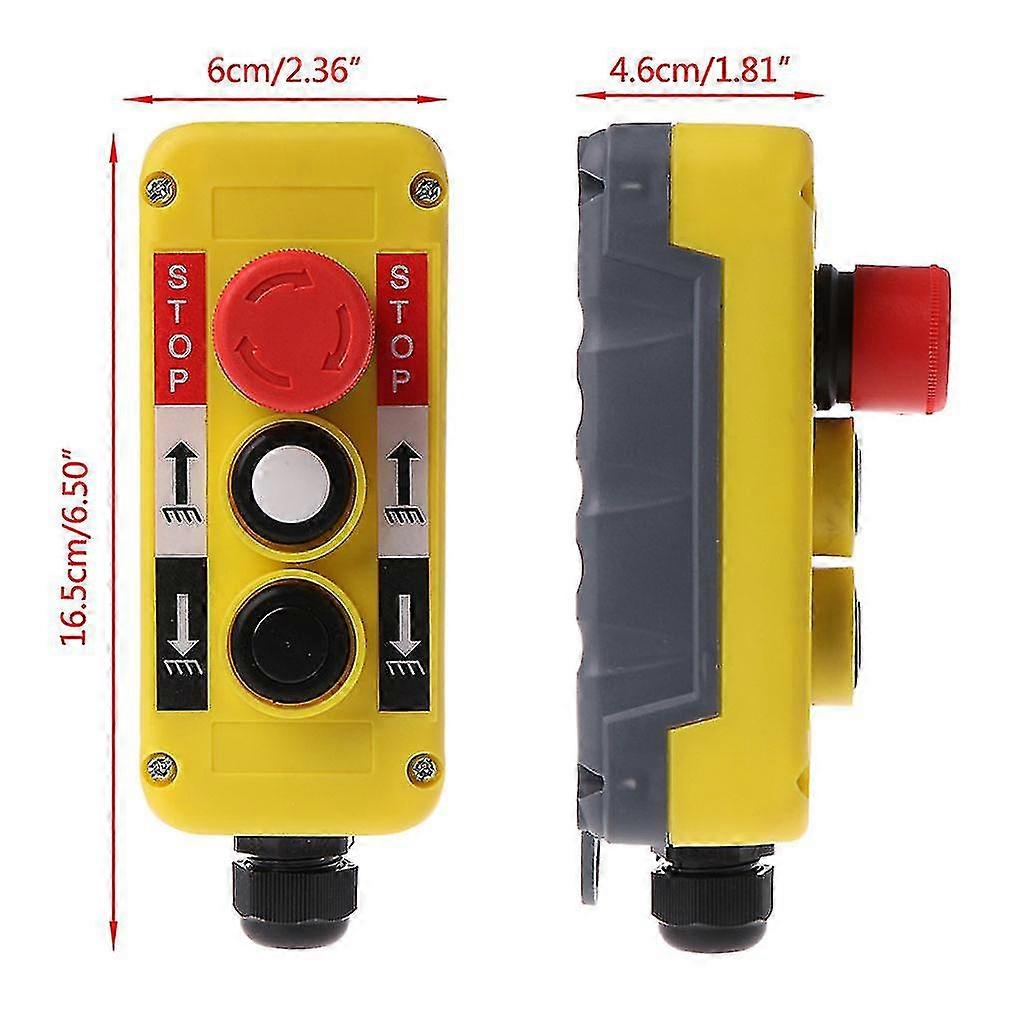 Waterproof Industrial Push Button Switch Emergency Stop For Electric ...