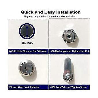 6 Pcs Mailbox Lock, 5/8inch Cabinet Locks And Cam Locks For Toolbox ...