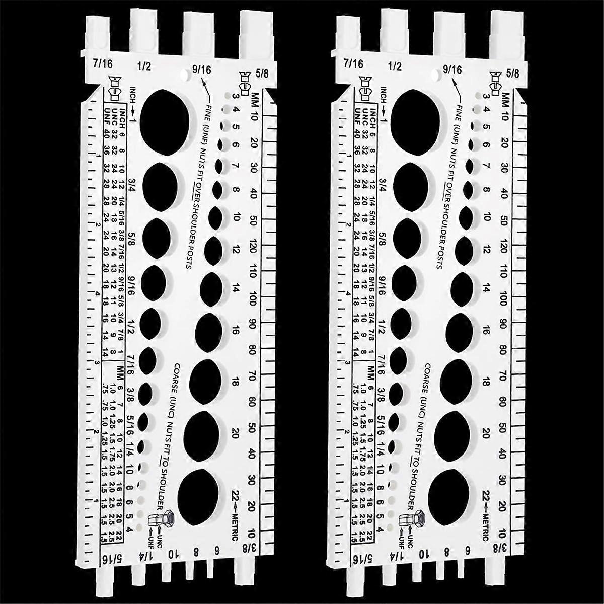 Bolt Nut Thread Inch&Metric Thread Tester Bolt Gauges Metric Size Gauge ...