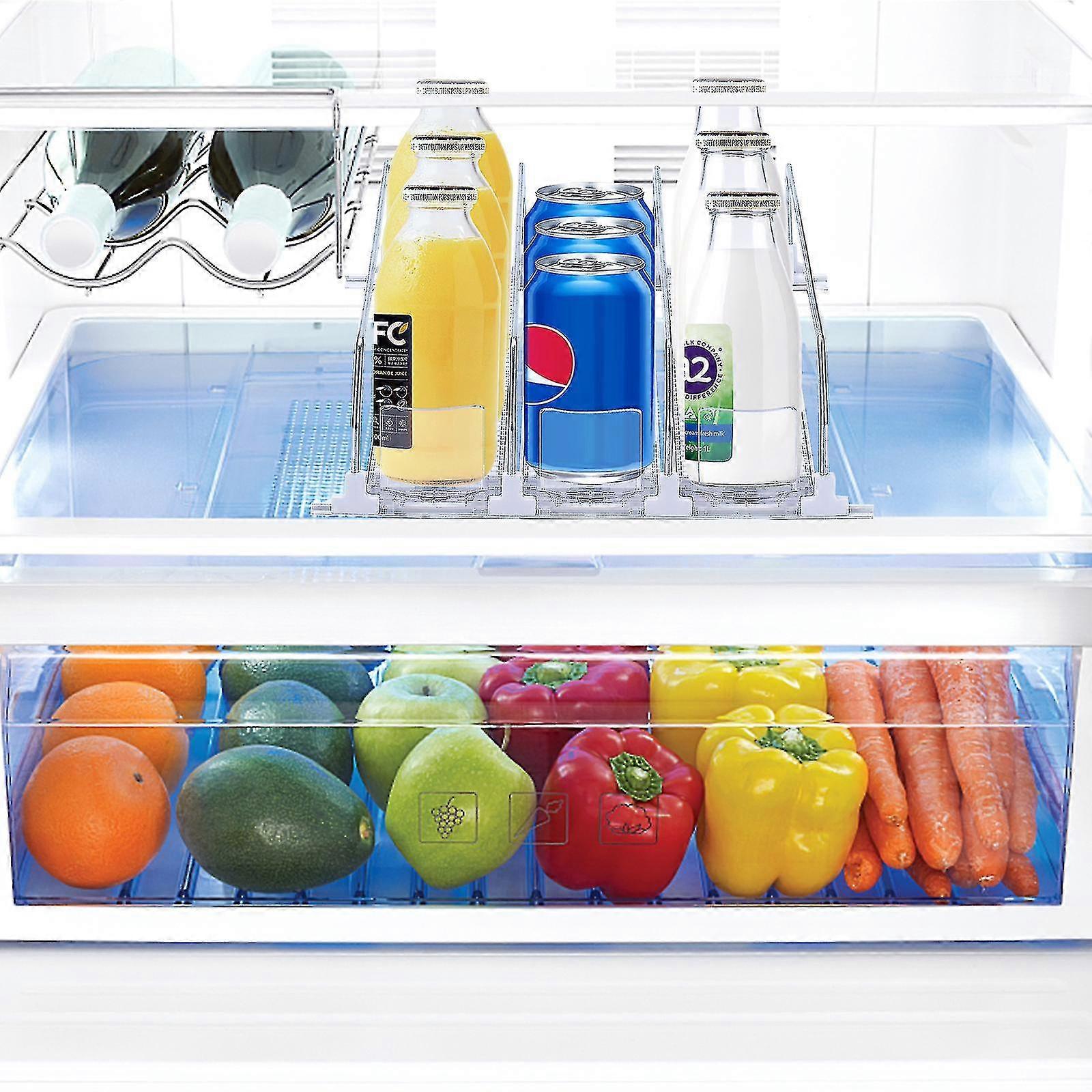 Beverage Organizer For Fridge , White Automatic Slider Soda Dispenser ...