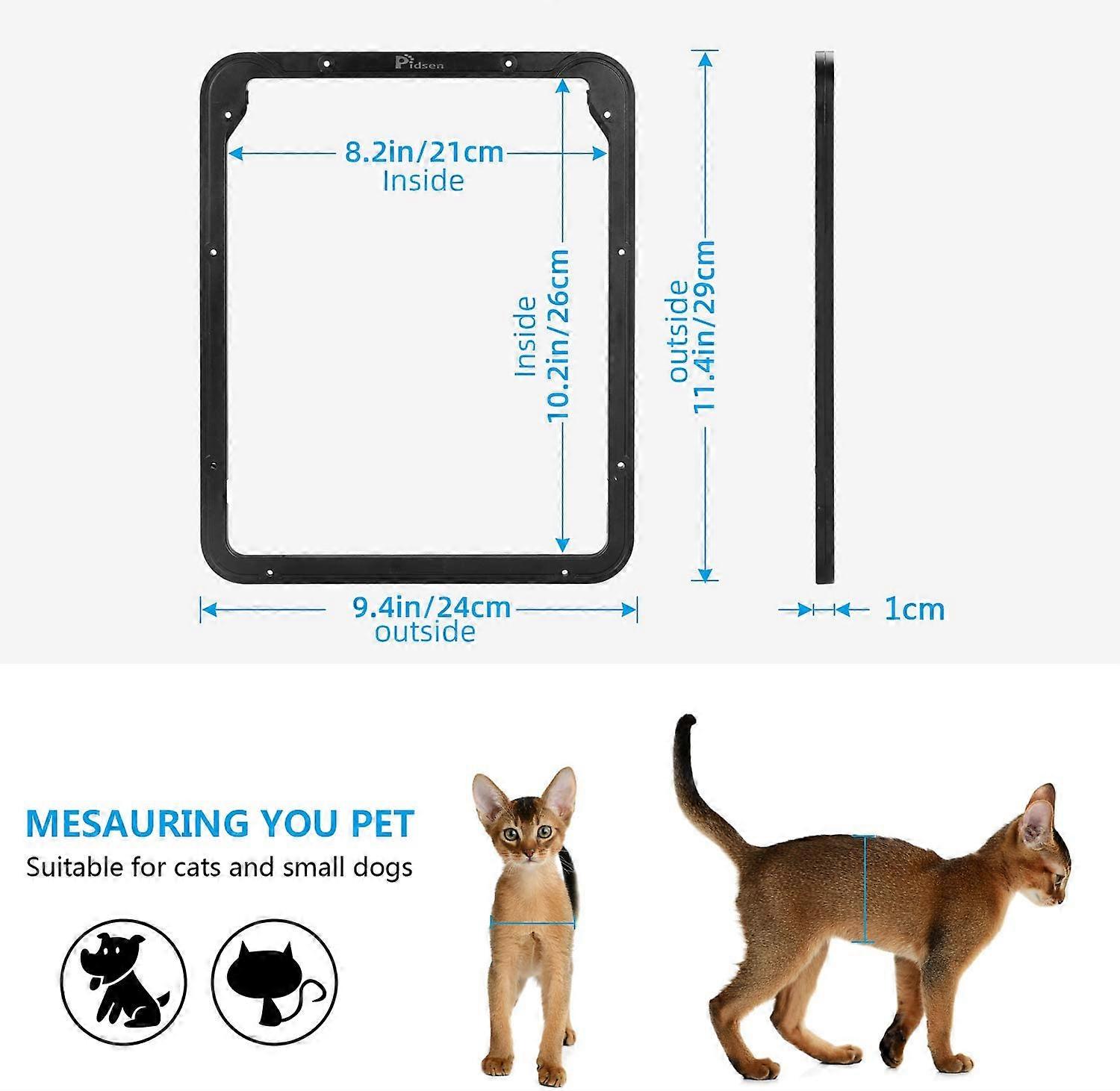 Automatic Magnetic Cat Door with Tunnel Lock for Kitten Small Dog ...