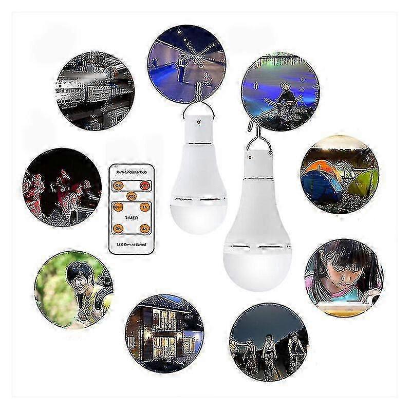 Usb Rechargeable Light Bulb With Remote Control, 7w Led Battery Light ...