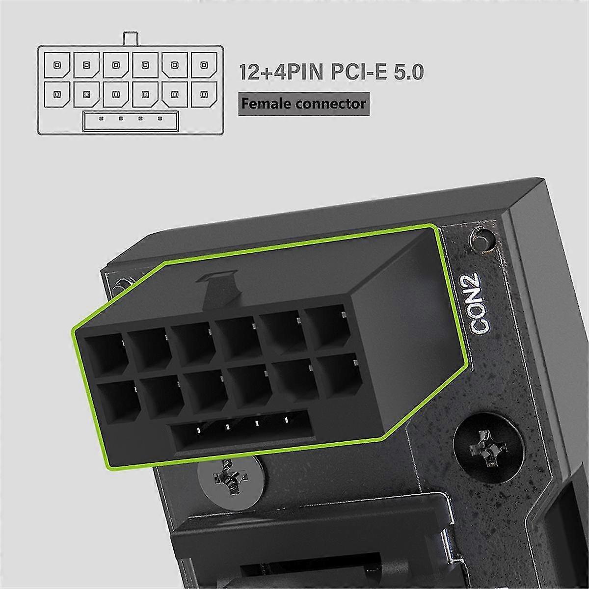 Atx3.0 12vhpwr 12+4 16pin Pcie5.0 450w Power Supply Cable Adapter 180 ...