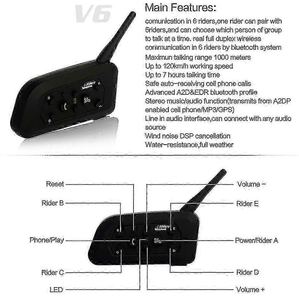 Vnetphone V6c Football Referee Intercom Full Duplex 1200m Headset ...