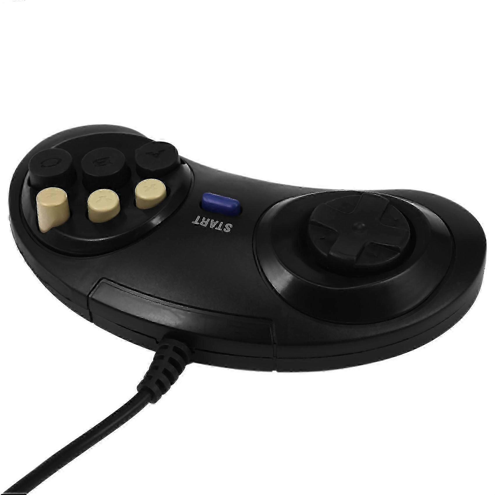 Classic Retro 6 Buttons Wired Handle Game Controller GamePad JoyStick ...