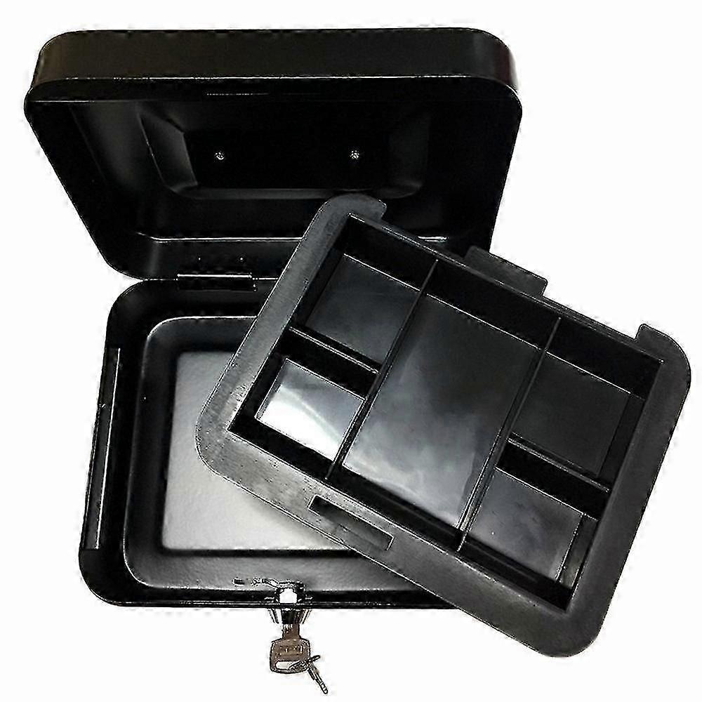 Fire Proof Security Stainless Steel Small Safe Box Money Cash Document ...