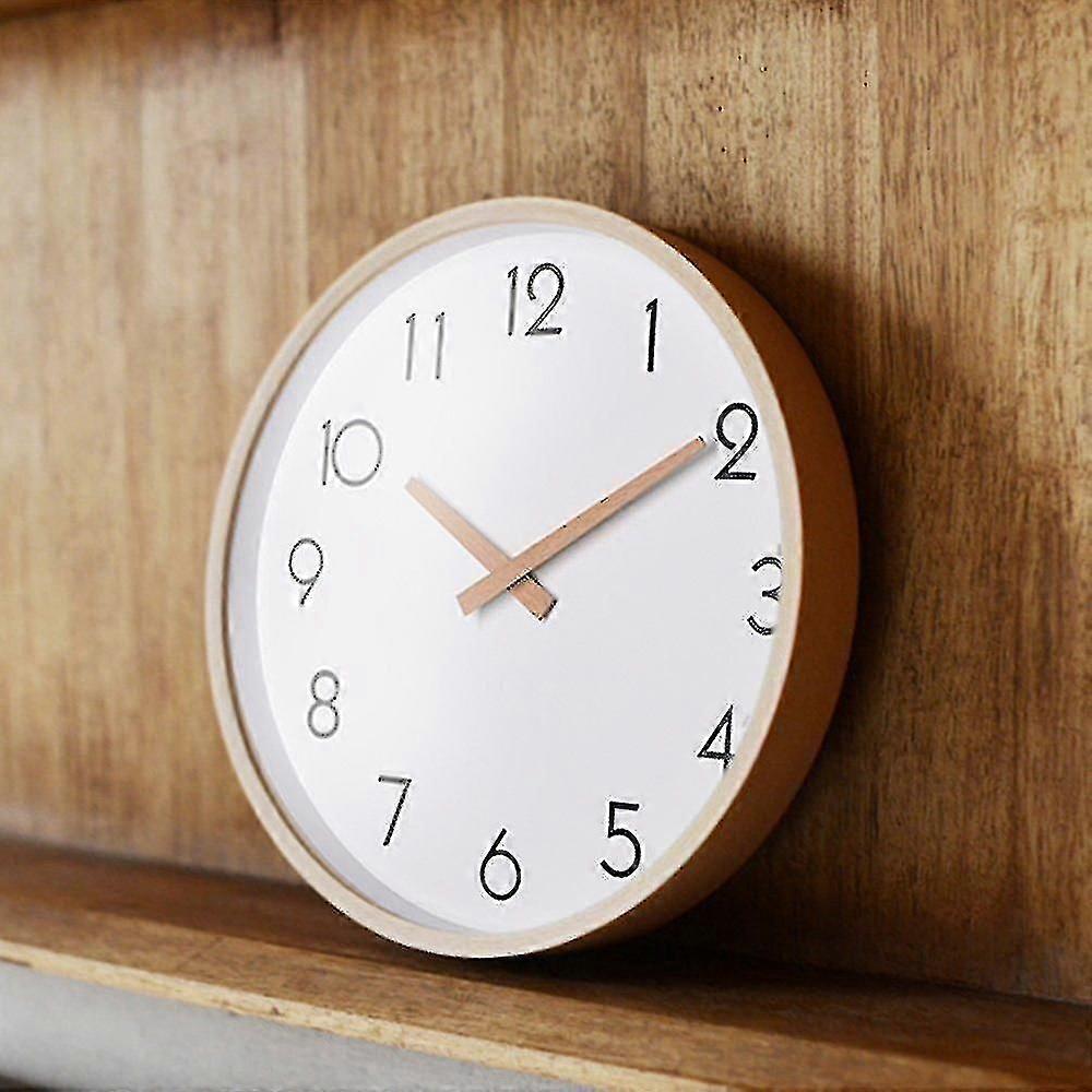 12 Inch Silent Wood Digital Wall Clock Non Ticking Vintage Decor ...
