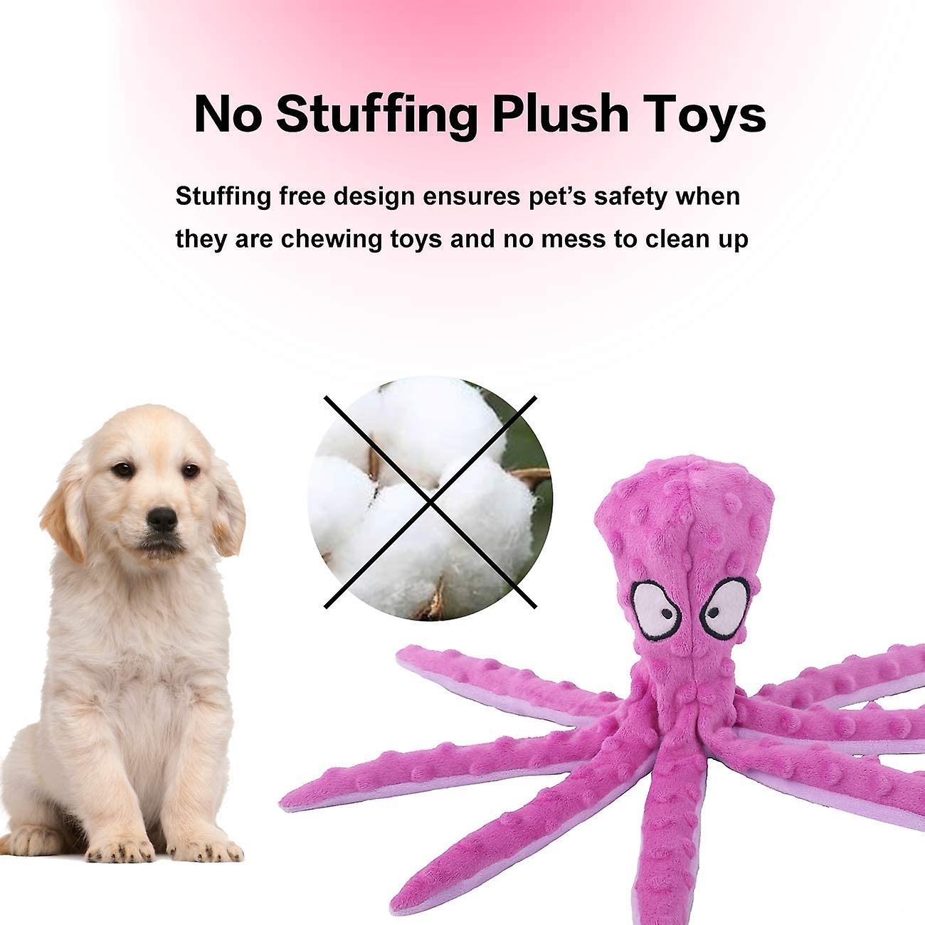 No Stuffing Crinkle Plush Dog Toys For Puppy Teething, Durable ...