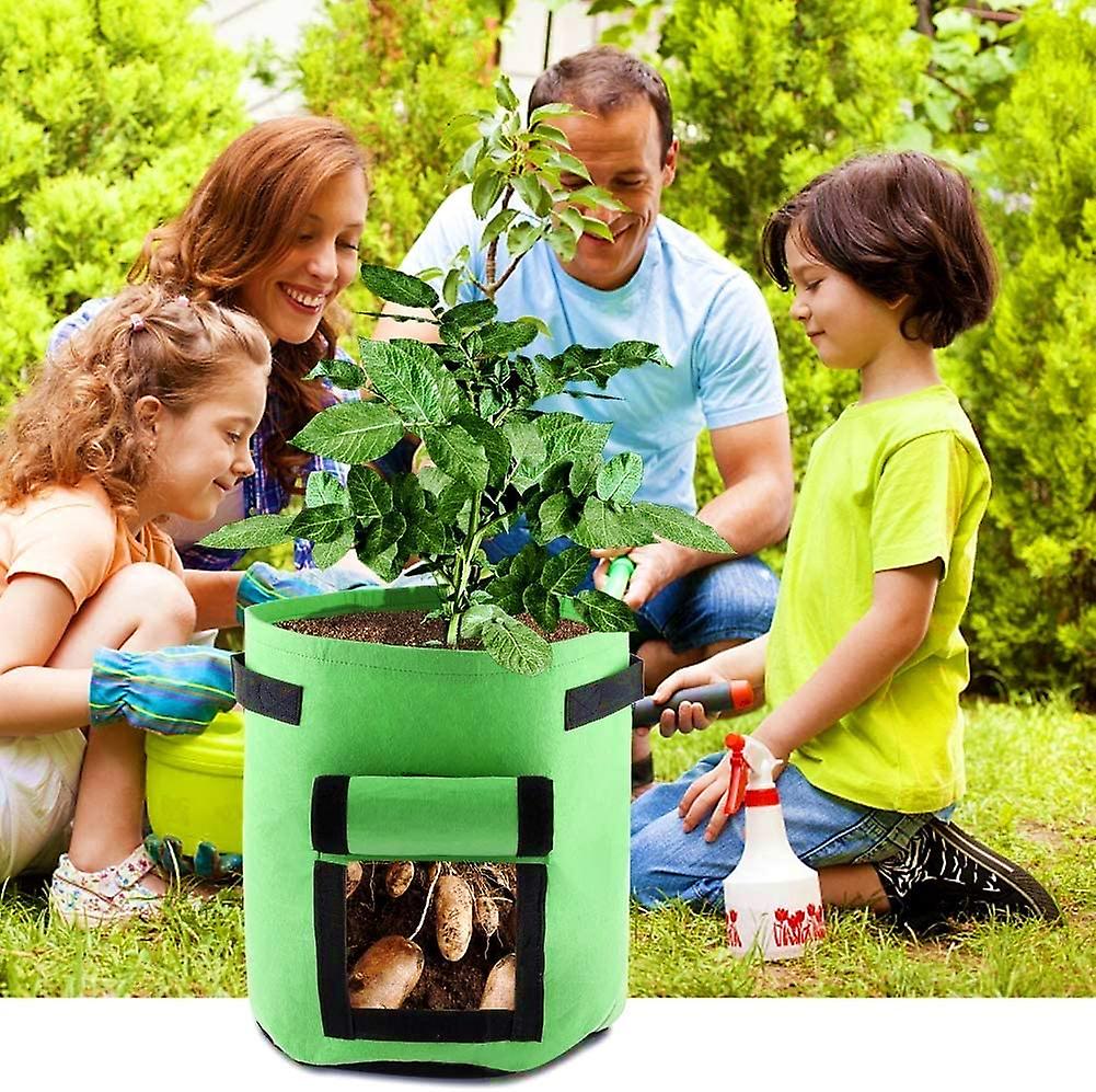 Plant Bag, 4 Pieces Potato Plant Bag Plant Bag With Handles And Viewing ...
