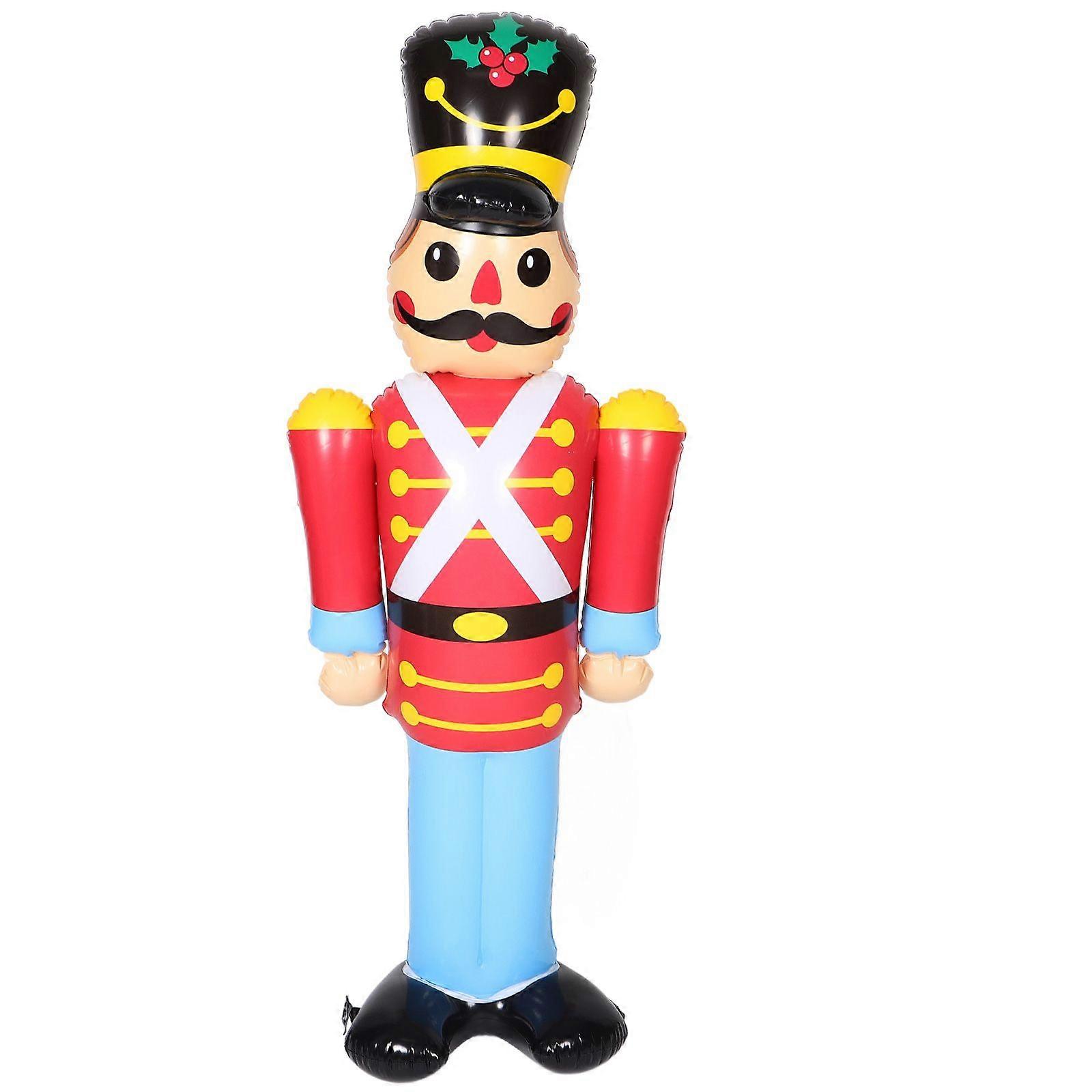 Christmas Inflatable Nutcracker Soldier Toy Figures PVC Outdoor Blow Up ...