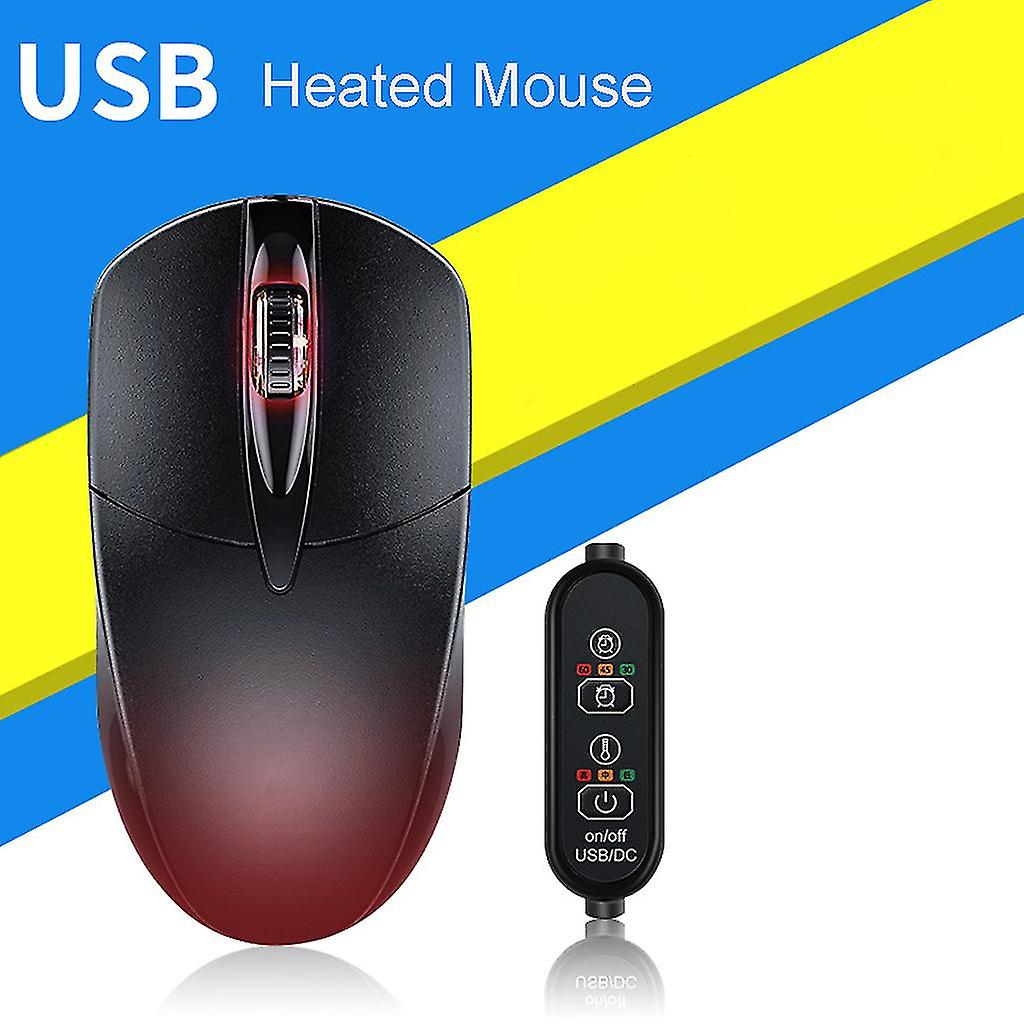 Winter Ergonomic Heated Wired Usb Mouse Corded Mice Plug & Play ...