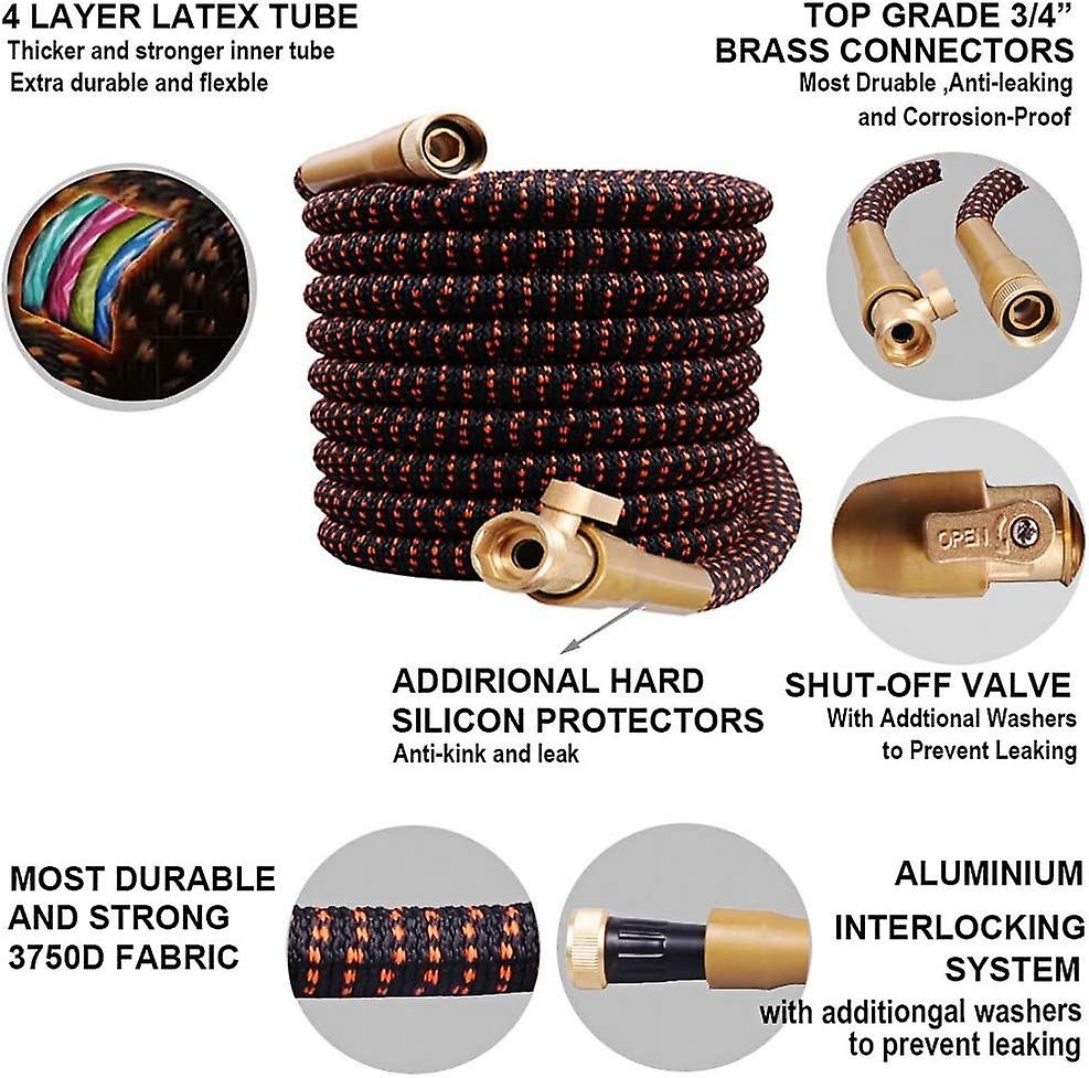 22.5m Extendable Garden Hose And Flexible Hose, Extendable Water Hose ...