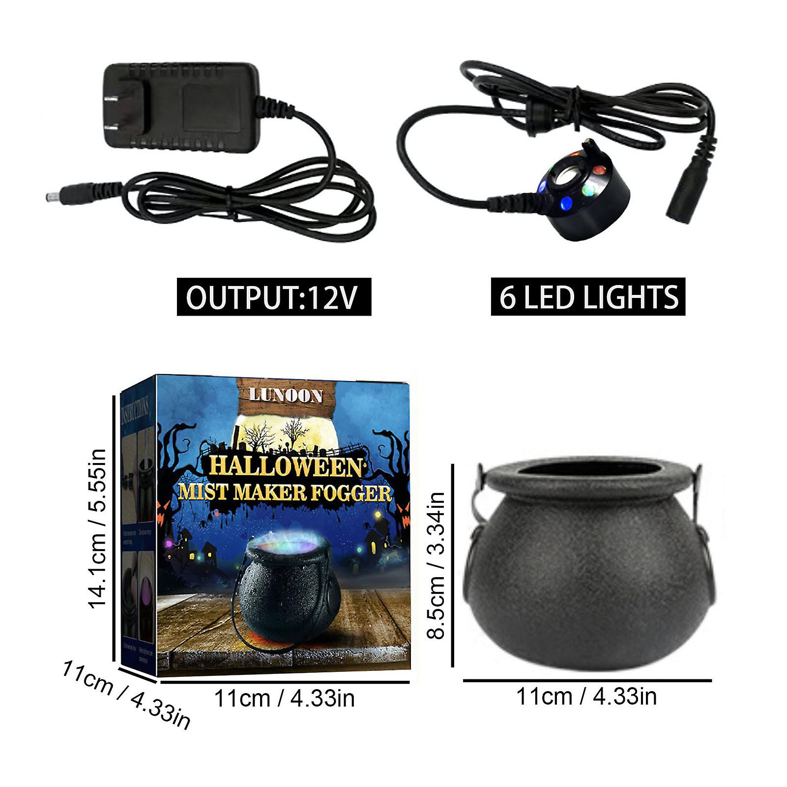 Halloween Mist Witch Pot,witch Cauldron Fog Maker Water Fountain Fog ...