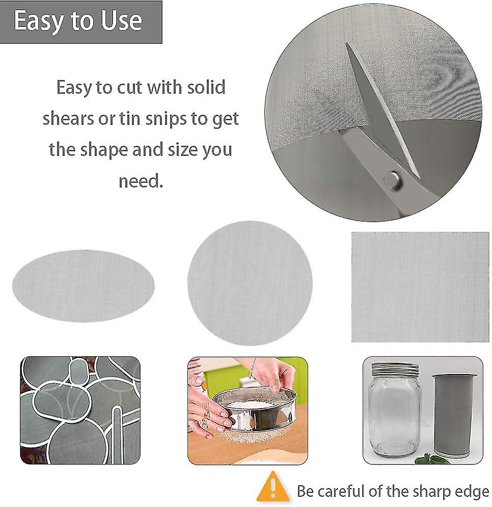 304 Stainless Steel Woven Wire 120 Mesh Metal Mesh Screen 30 X100cm ...