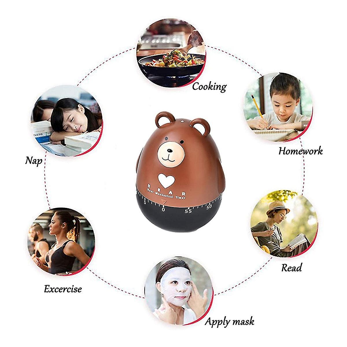 Kitchen Timer Egg Timer Countdown Timer Mechanical Animal Family Timer ...