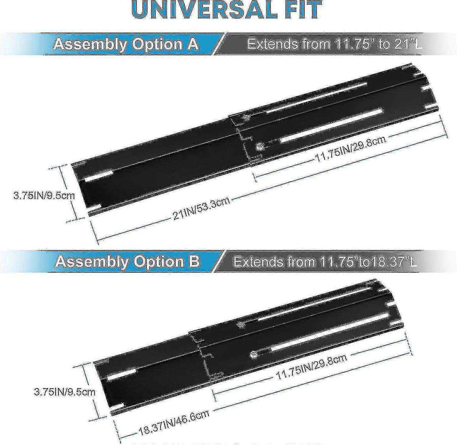 4Pcs Adjustable Heat Diffusers, 30-53Cm Heat Plate Gas Grill Kit Bbq ...