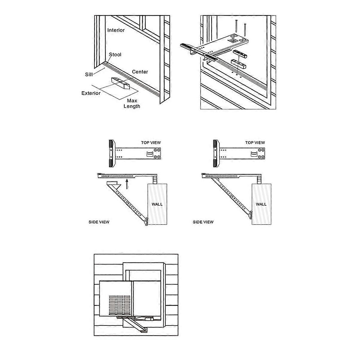 Window Air Conditioner Support Bracket,Adjustable Anti-Slip Shock ...