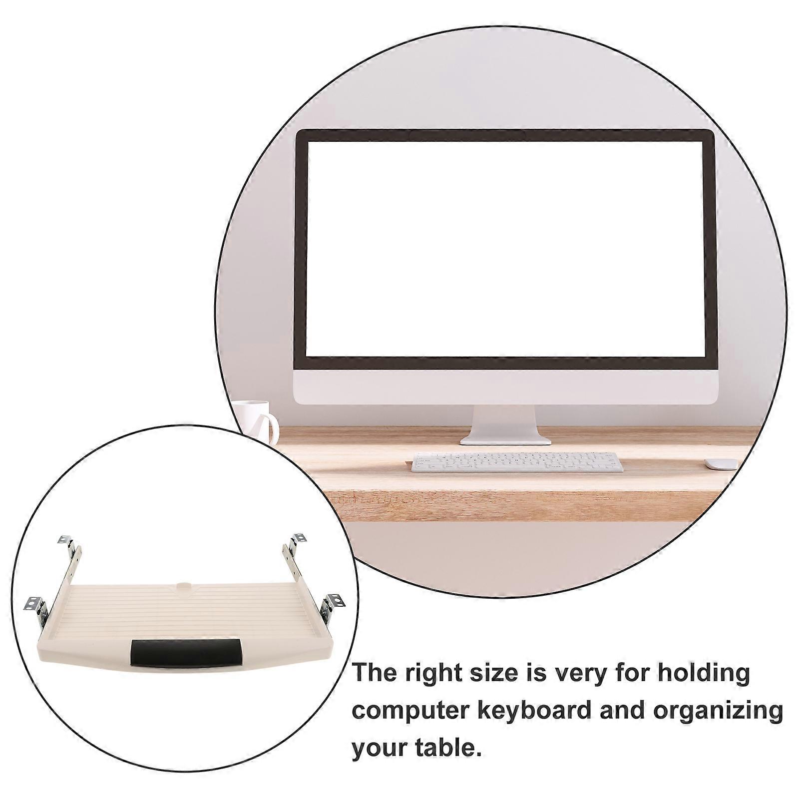 1 Set Keyboard Tray Under Desk Keyboard Stand Slide Pull Out Computer ...