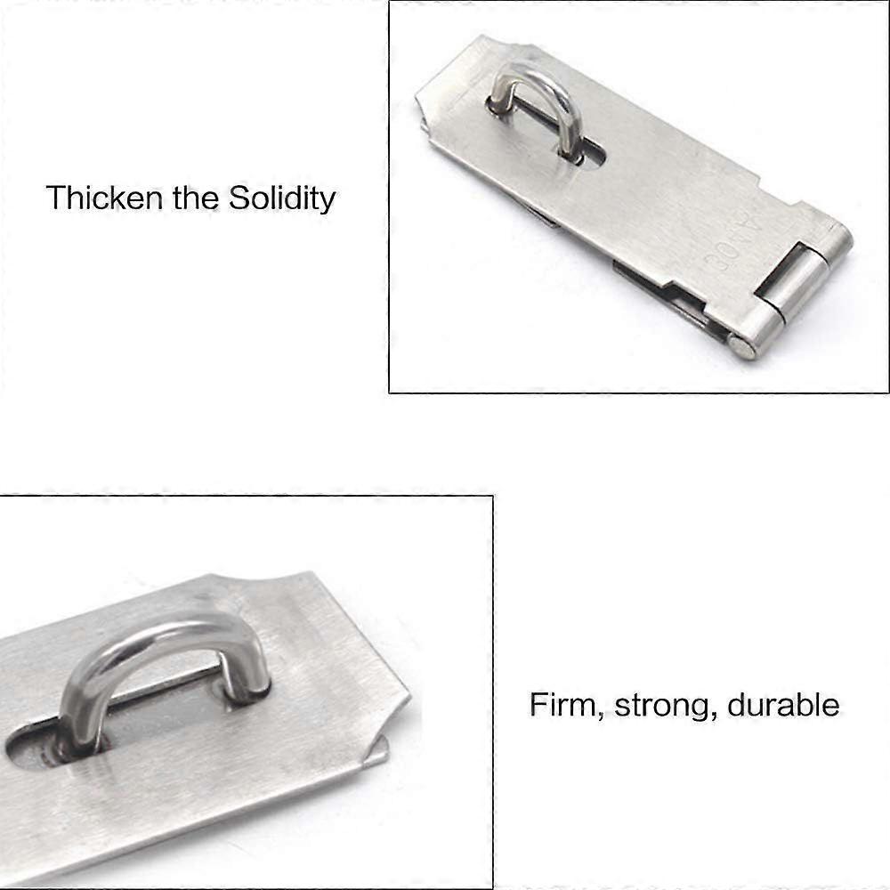 2 Pack Door Locks Hasp Latch, 5 Inch Stainless Steel Safety Packlock ...