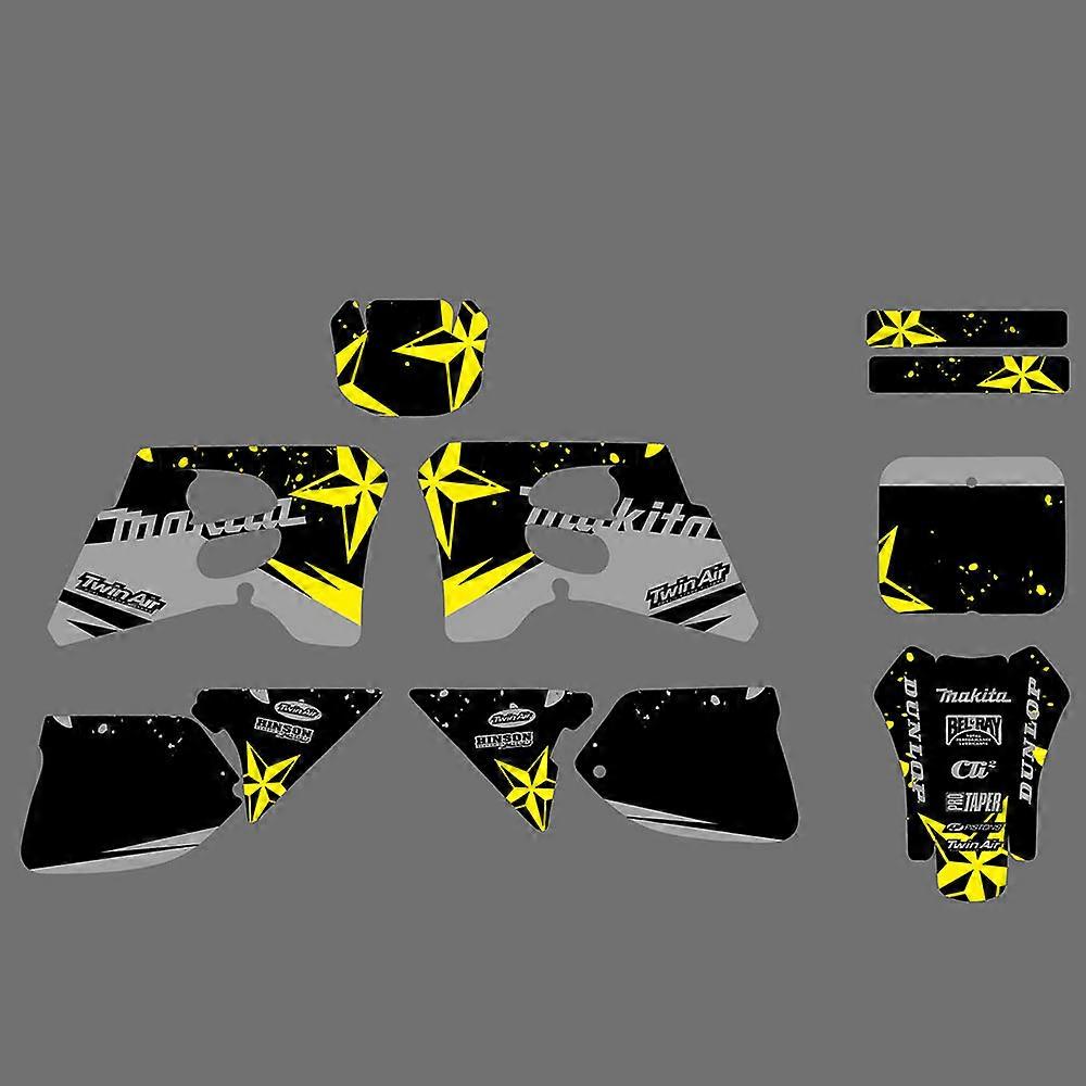 Motorcycle 1 set Team Background Graphic Sticker Decals Kit For Suzuki ...