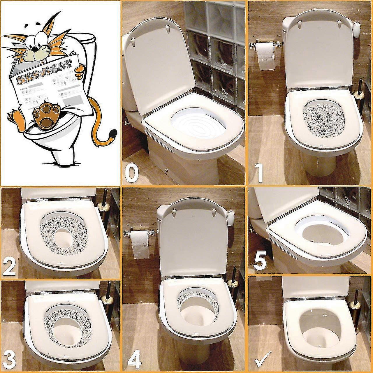 Cat Toilet Training Kit Help Train Your Cat To Use Toilet | Fruugo UK