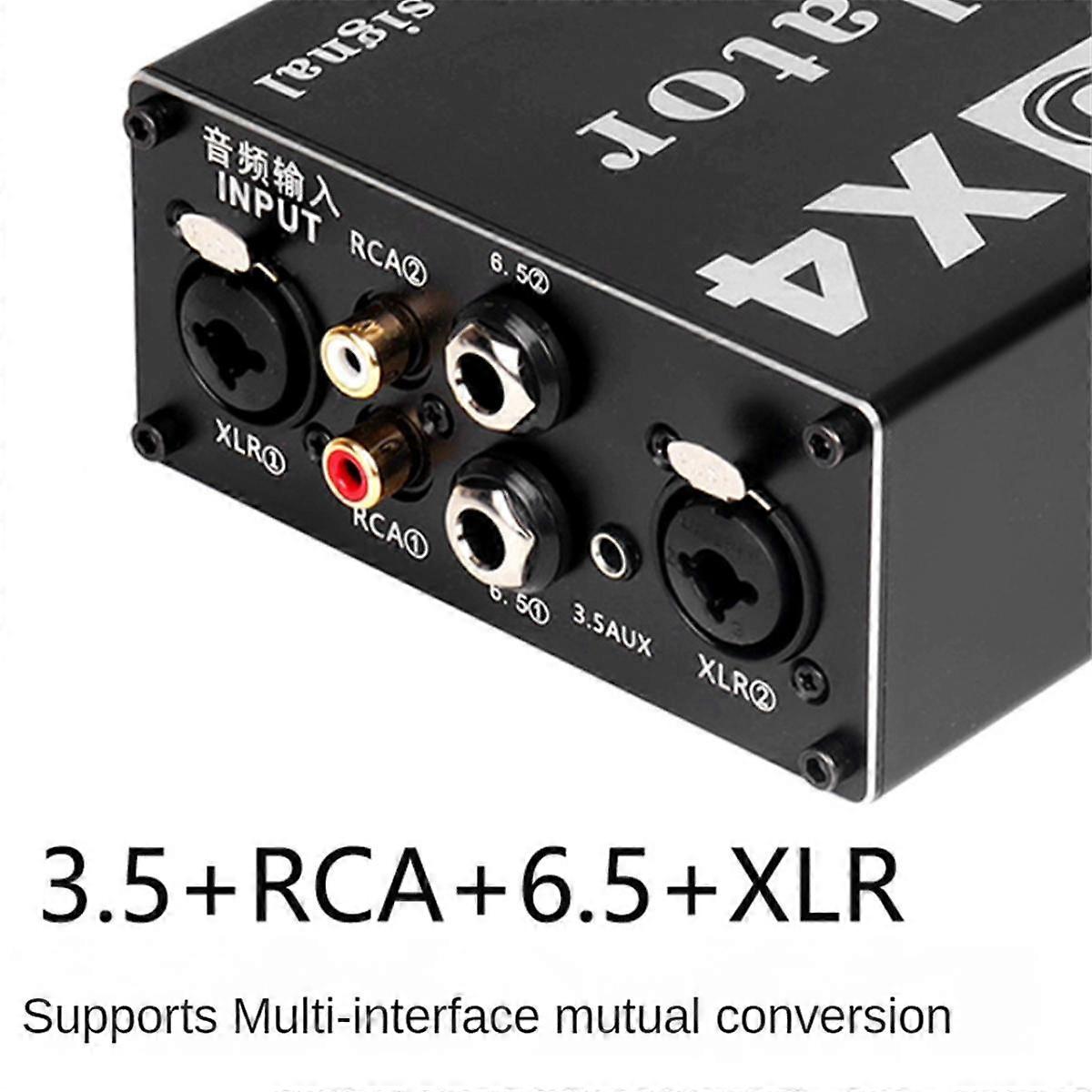 PRO X4 Multifunctional Audio Isolator, 6.5mm 3.5mm XLR RCA Audio Noise ...