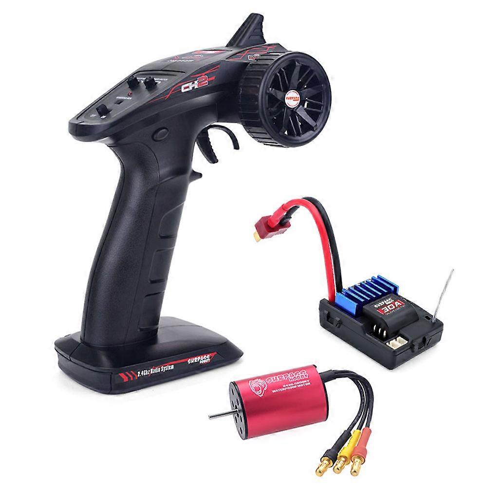 HOBBY Remote Control Transmitter w/Receiver Motor ESC Comb Set CH2 ...