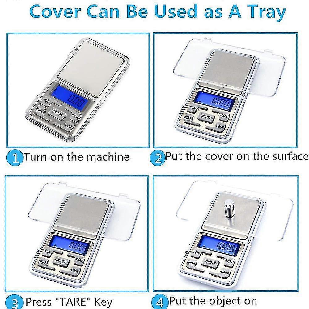 Digital Pocket Scales Gram Food Scale Capacity 500g Kitchen Portable ...